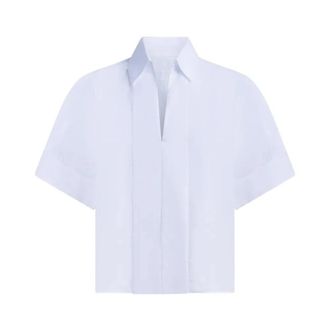 Dondup Camicia IN Gabardina Tinto Filo Bianco 000 - - Blouses & Shirts - Damen - Wei&szlig; - L