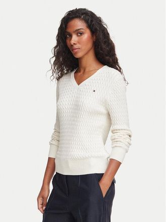 Tommy Hilfiger Pullover WW0WW44987 Creme Regular Fit