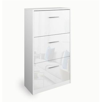 Vicco Schuhkipper Gizmo, Wei&szlig; Hochglanz, 59 x 105 cm, Vicco