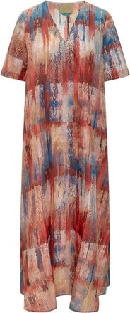 Momoni Femme, Robes, Multicolore, Taille: 36 FR Robe Maxi &agrave; Col en V