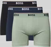 HUGO BOSS Slim Fit Trunks aus Baumwoll-Mix im 3er-Pack