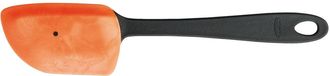 Fiskars Teigschaber für Temperaturen bis 180 °C, Essential, Kunststoff/Silikon, Länge 25 cm, Schwarz/Orange, 1065591