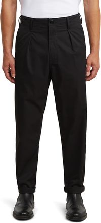 G-Star Mens Pleated Chino Relaxed Tapered Pants, Black, 34 W/32 L