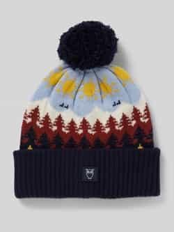 Knowledge Cotton Apparel Pudelm&uuml;tze aus Wolle mit breiten Umschlag Modell Faroe island