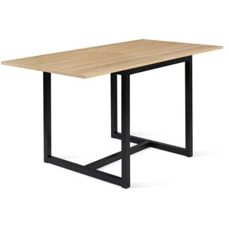IDMarket Idmarket - Table à manger extensible rectangle detroit 4-8 personnes design industriel 80-160 cm