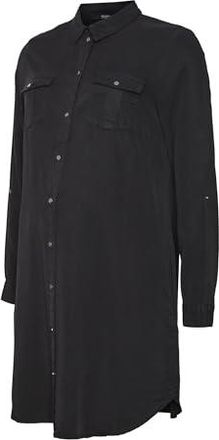 Vero Moda Short Dress Vmmsigga Ls Blck GA Noos Robe Courte, Noir, M Femmes