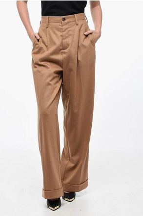 Marni Flannel Loose-fit Pants with Turn-ups size 42