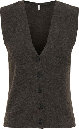 Only Damen Weste ONLBILLIE SL VEST CC KNT (DE/NL/SE/PL, Alphanumerisch, XS, Regular, Regular, chocolate torte)