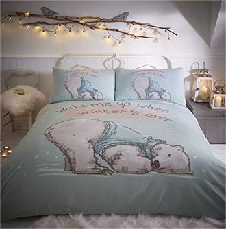 Portfolio Home Portfolio Lazy Bear Bettw&auml;sche-Set, King Size, Aqua, Blau