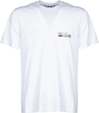 Msgm Msgm, Homme, Tops, Blanc, Taille: XL Club Paradiso T-shirt