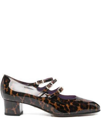 Carel Kina Pumps mit Leoparden-Print 40mm - Braun