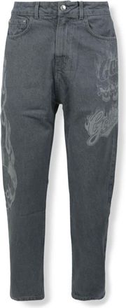 GCDS Gcds, Homme, Pantalons, Gris, Taille: W32 Jeans Riders Coupe carotte