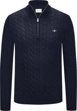 GANT Troyer aus Baumwollstrick mit Zopfmuster und Logo-Stickerei in