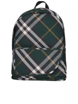 Burberry Businesstaschen & Reisegep&auml;ck - Shield Check Nylon Backpack - Gr. unisize - in Gr&uuml;n - f&uuml;r Damen
