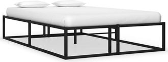 vidaXL Bettgestell Schwarz Metall 120x200 cm Vidaxl