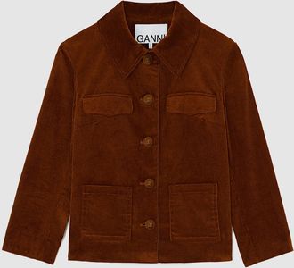Ganni Blazer Corduroy Tortoise Shell