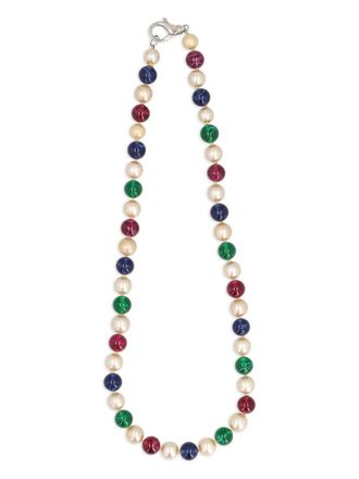 Vintage collier de perles - Rouge