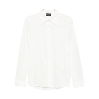 Emporio Armani Point Kragenhemd - - Shirts - Herren - Wei&szlig; - XS