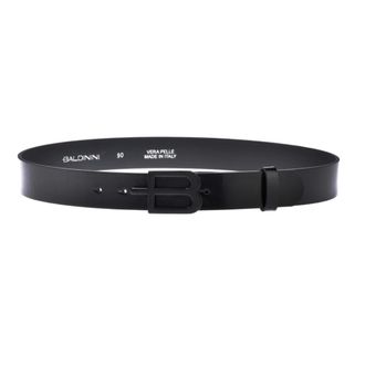 Baldinini Homme, Accessoires, Noir, Taille: 90 CM Brushed Leather Belt
