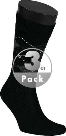 Burlington Herren Socken schwarz Mikrofaser/Funktion Gemustert