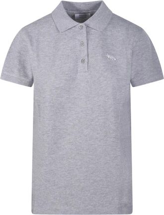 Maison Kitsun&eacute; Femme, Tops, Gris, Taille: 38 FR Polo Regular Baby Fox
