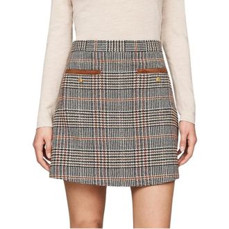 Tommy Hilfiger Femme, Jupes, Multicolore, Taille: 40 FR Jupe A-Ligne Tweed &agrave; Carreaux R&eacute;tro