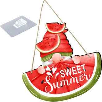 Happyyami Holzschild Sommerschild Hängend Strand Dekoratives Türschild Sommer Hängeschild Haustür Sommerthemen Türschild Holz Wandschild