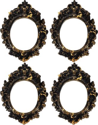 Amosfun Mini Vintage Bilderrahmen Set - 4 Kleine Fotorahmen Aus Harz 7X5 Cm F&uuml;R Kreative Fotowand Dekoration Und Diy Projekte