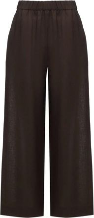 Max Mara Femme, Pantalons, Brun, Taille: 44 FR Canneti Wide Pantalons