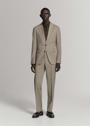 Mango Veste costume Mil&aacute;n slim-fit gris vison - Homme - 46 - MANGO MAN