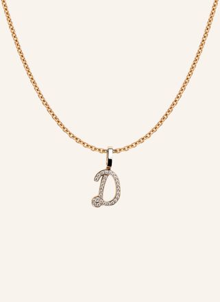 Cada Cada Kette Tiny Diamond Letter D rosegold