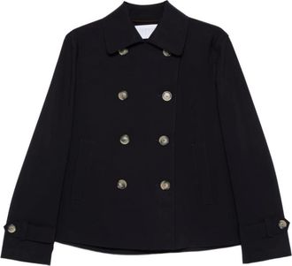 Harris Wharf London Femme, Manteaux, Bleu, Taille: 38 FR Cropped Trench Scuba