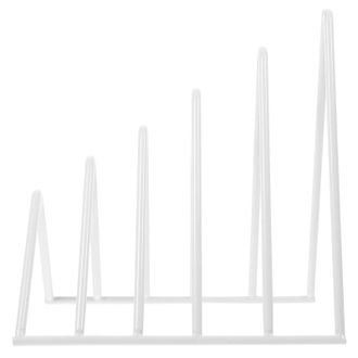 Artibetter LALAFINA Dreieckiger Schreibtisch Organizer aus Weiß Moderner Aktenhalter und Magazin Organizer mit Rundem Eckenschutz Großes Fassungsvermögen für Büc