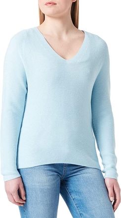 s.Oliver Damen V-neck V Neck Pullover langarm, Blau, 44 EU