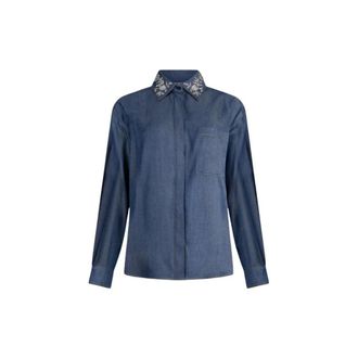 Liu Jo Hemd mit abnehmbarem Kragen - - Blouses & Shirts - Damen - Blau - S