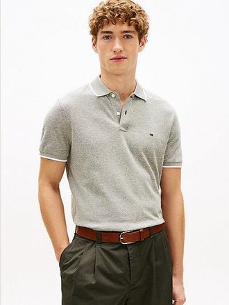 Tommy Hilfiger Polo coupe standard en piqu&eacute; avec lin