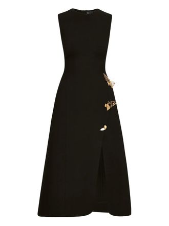 Oscar De La Renta robe imprim&eacute;e en tweed - Noir