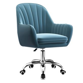 Generic Ergonomischer B&uuml;rostuhl aus Samt, h&ouml;henverstellbar, drehbar, f&uuml;r Wohnzimmer und Homeoffice, weich gepolsterte, mittelhohe R&uuml;ckenlehne, stilvoller Komf