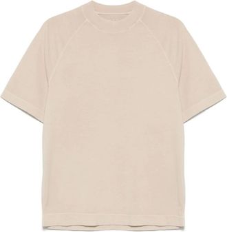 Circolo 1901 Homme, Tops, Beige, Taille: S T-shirt Beige &agrave; Manches Raglan et Col Rond