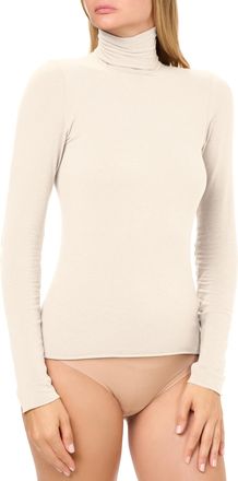 Golden Lady Damen Maglia Light Cashmere Collo Alto, Panna, S/M T-Shirt, Weiß