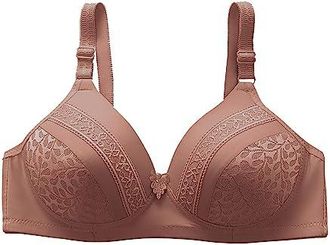 Generic Soutien-gorge push-up sans armatures confortable sans armatures pour femme - Sous-v&ecirc;tements quotidiens, rose vif, 66