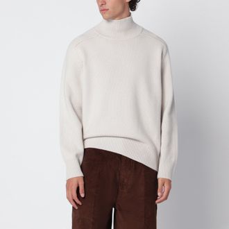Soft Goat Rollkragenpullover aus wei&szlig;em Kaschmir