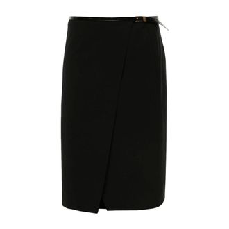 Philosophy di Lorenzo Serafini Femme, Jupes, Noir, Taille: 40 FR Wrap Midi Skirt