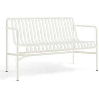 HAY [GEBRAUCHT] B-Ware Hay Bank Sitzbank Esszimmerbank Creme Armlehnen Palissade Outdoor Stahl