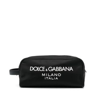 Dolce & Gabbana Logo-Print Waschtasche - - Bags - Herren - Schwarzk - ONE SIZE