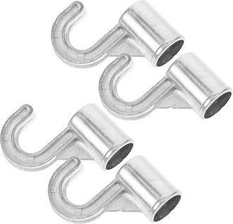 BESPORTBLE 4 St&uuml;ck Aluminium Kleiderstangenhalter Kleiderstangenhalterung Wandmontiert ohne Bohren Stabile Garderobenrohrhalter f&uuml;r Schlafzimmer Modernes Design 