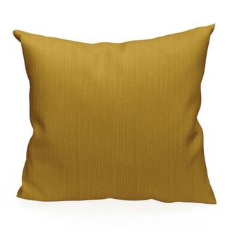 Soleil d'Ocre Velvet Housse de Coussin Velours, Jaune, 60x60 cm