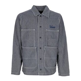 Vans Gestreifte Arbeitsjacke mit Taschen - - Jackets - Herren - Grau - M
