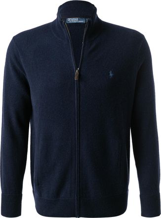 Polo Ralph Lauren Herren Cardigan blau Wolle unifarben