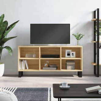 vidaXL Vidaxl - Meuble tv ch&ecirc;ne sonoma 103,5x30x50 cm bois ding&eacute;nierie